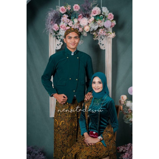 Jual [1 Set, H/SPD03B] Baju Couple / Baju Prewed Adat Jawa + Selendang ...