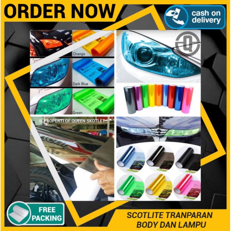 Jual Stiker Skotlet Transparan untuk body dan lampu motor profix ...