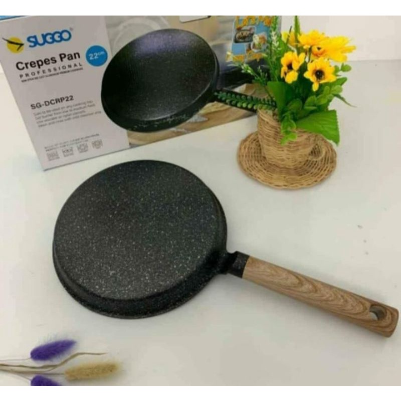 Jual CREPES PAN WAJAN WALIK SUGGO 22CM ANTI LENGKET | Shopee Indonesia