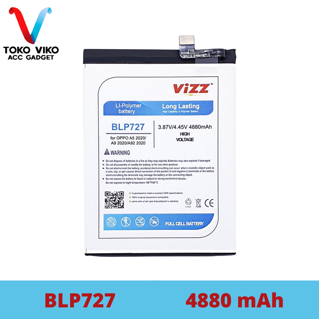 Jual Vizz Oppo BLP727/BLP729/BLP771 A5 2020 / A9 2020 / A92 2020 ...