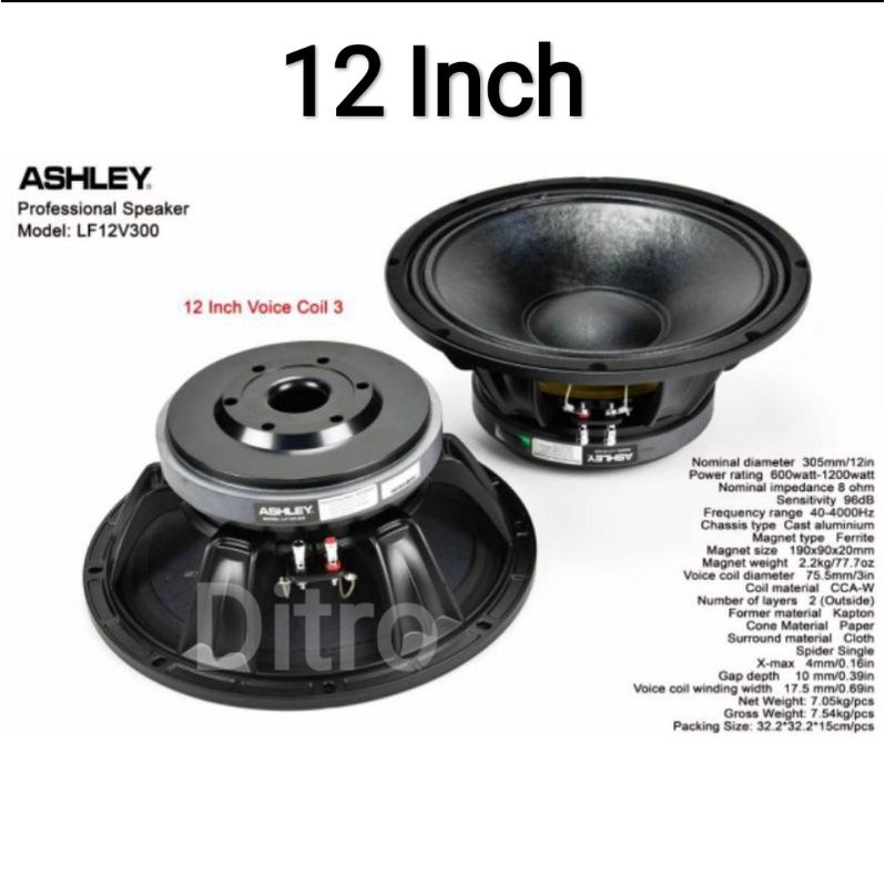 Jual Speaker Ashley LF12V300 original ready speaker ashley 12 inch ...
