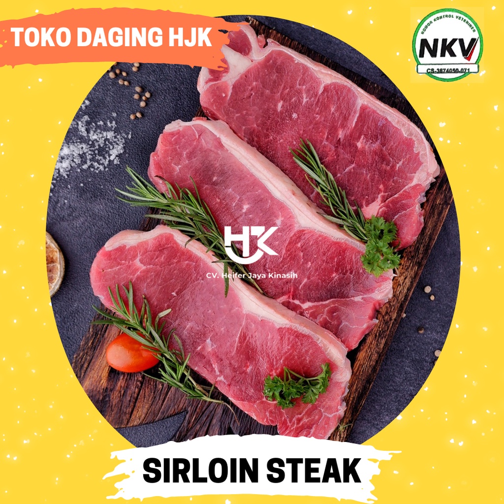 Jual Daging Sapi AUS Sirloin Beef Steak Impor Grade A pack 500gr ...