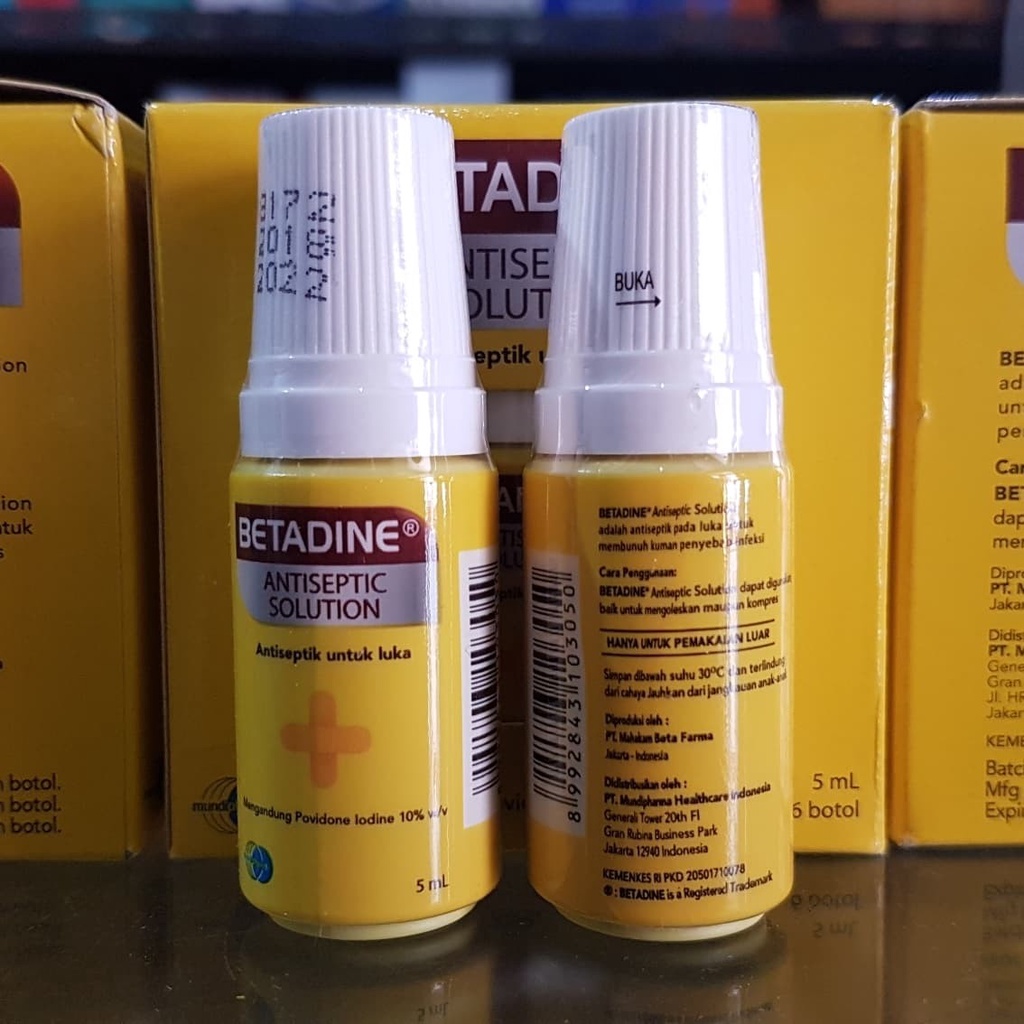 Jual Betadine Betadin Obat Cair Untuk Luka Antiseptic Solution 5 Ml ...