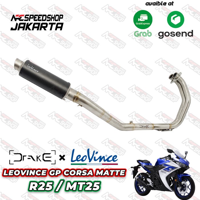Jual Knalpot Leovince Gp Corsa Matte Header Drake R9 Yamaha R25 # ...