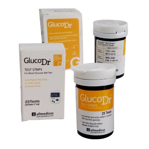 Jual Strip Stik Gula Darah Glucosa Gluco Dr AGM 2100 BioSensor isi 25 ...