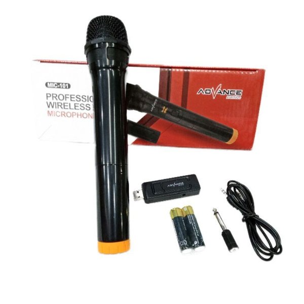 Jual Mic Advance Microphone Wireless Tanpa Kabel Karaoke Receiver USB ...