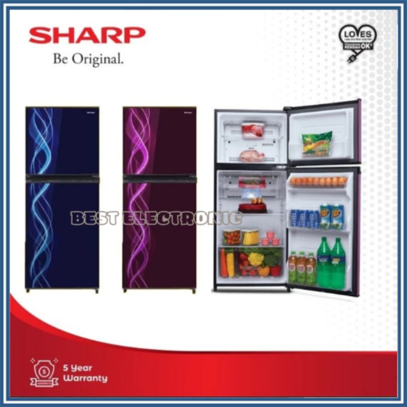 Jual KULKAS SHARP SJ 197 ND / LEMARI ES 2 PINTU SJ 197ND | Shopee Indonesia