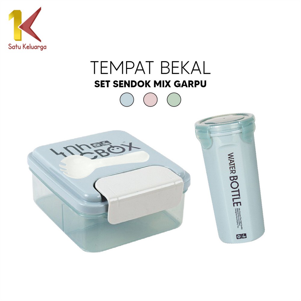 Jual Satu Keluarga Lunch Box Kotak Bekal Set Botol Minum C781 Tempat Makan Tumbler Cup Portable ...