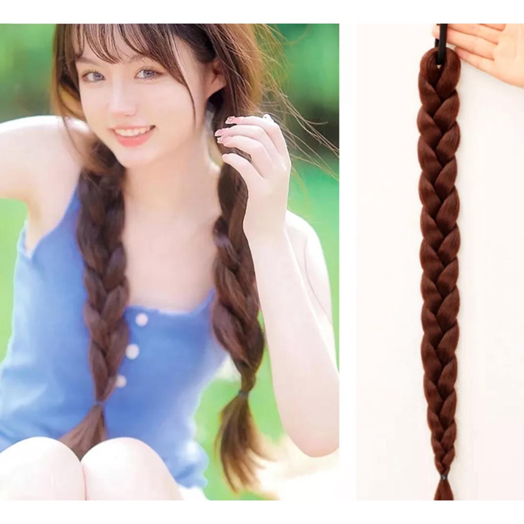 Jual hairclip kepang satu kuncir model kepang KB03 | Shopee Indonesia