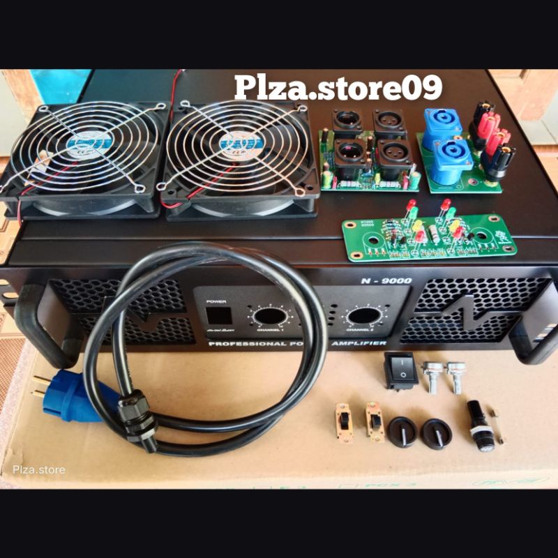 Jual Bok power amplifier N9000 lengkap aksesoris ukuran 3U Box power amplifier N9000 lengkap ...
