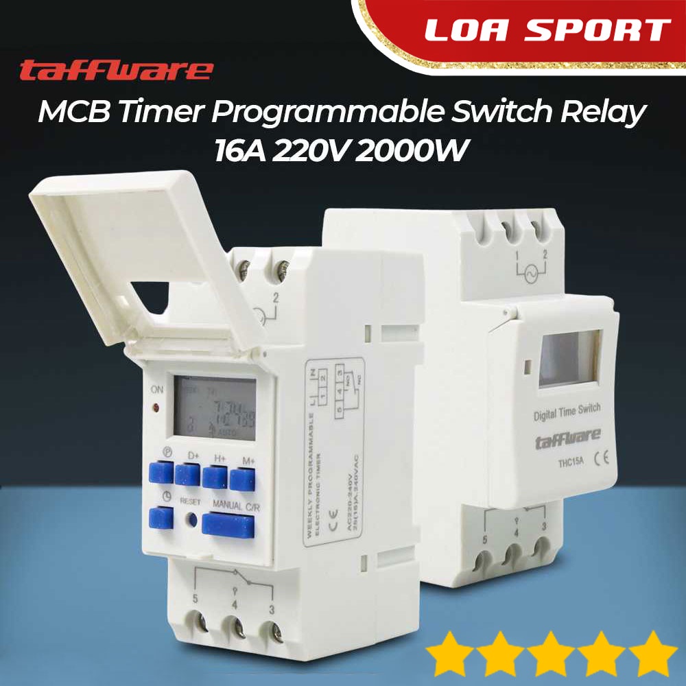 Jual MCB Timer Otomatis Switch Relay Programmable 220V 2000W 16A LCD ...