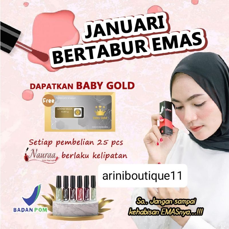 Jual Nauraa Kutek Muslimah BPOM Sah Untuk Sholat | Shopee Indonesia