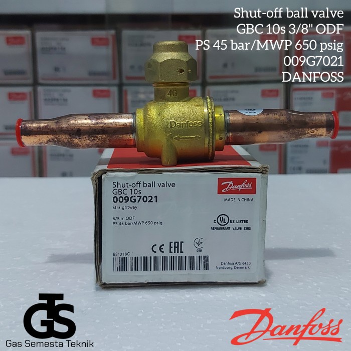 Jual Pneumatic Shut-Off Ball Valve Danfoss Gbc 10S 3/8" Odf (009G7021 ...