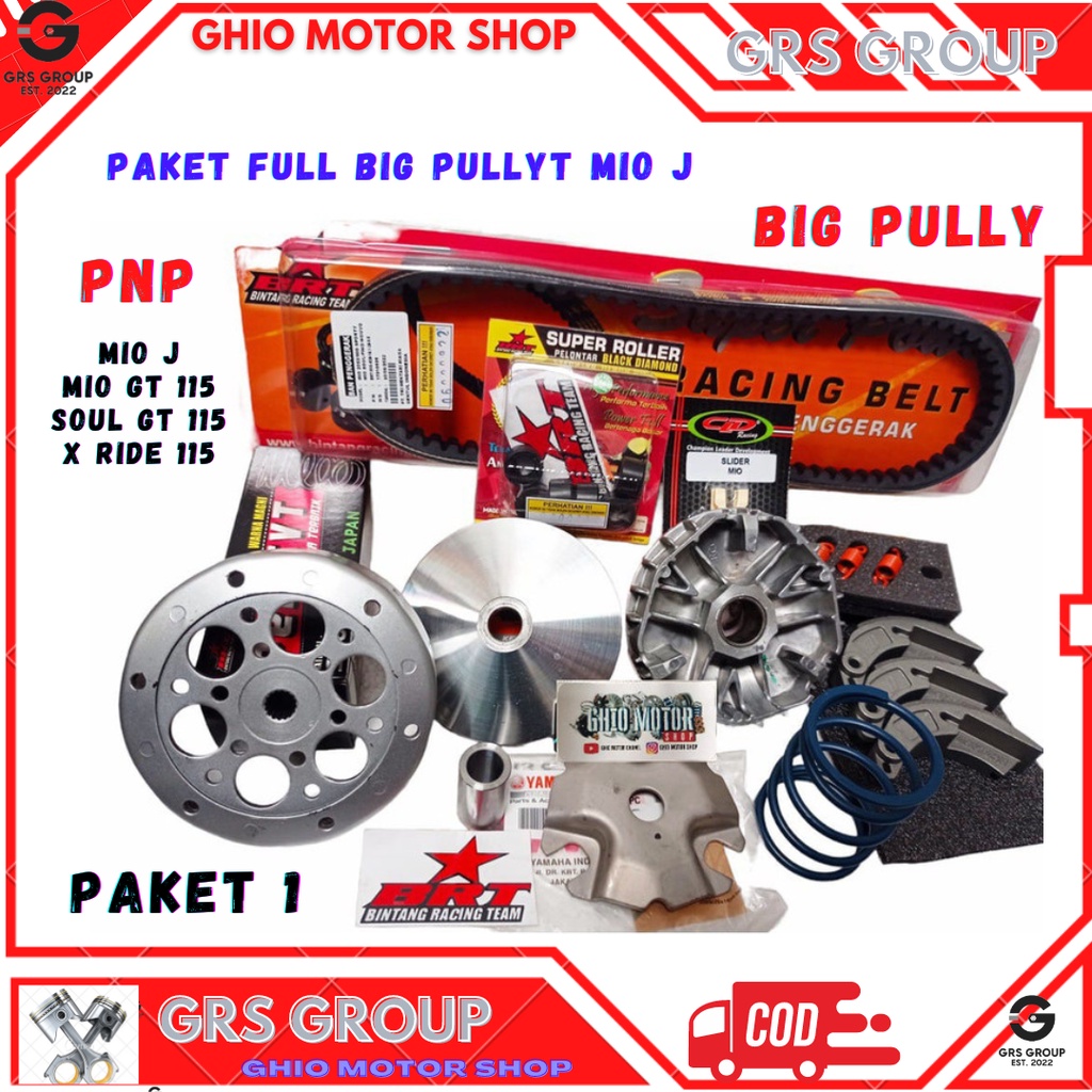 Jual Paket Big Pulley Mio j Mio Gt X ride 115 Soul Gt 115 Paket 1 full ...