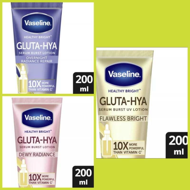 Jual vaseline gluta hya thailand 200ml 200 ml 330ml/gluta hya flawless ...