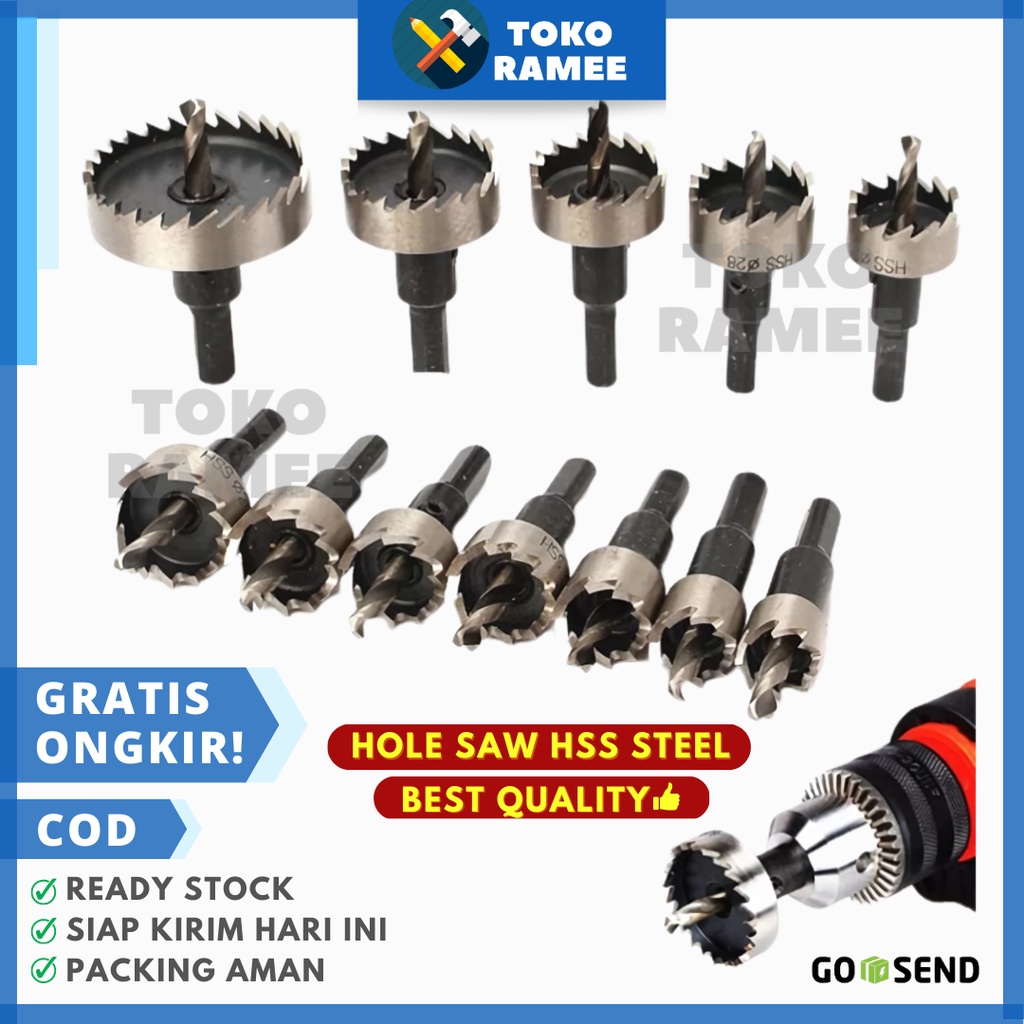 Jual Mata Bor Besi | Hole Saw Stainless Steel Drill Bit Pelubang Plat ...