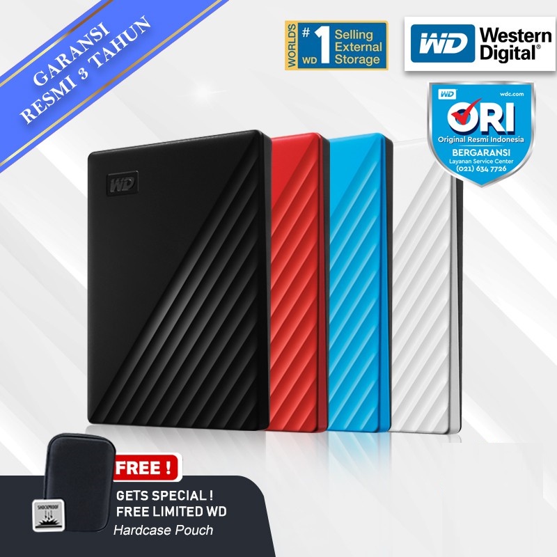 Jual WD My Passport 1TB / 2TB / 4TB / 5TB - HD / HDD / Hardisk Eksternal / External 2.5 ...