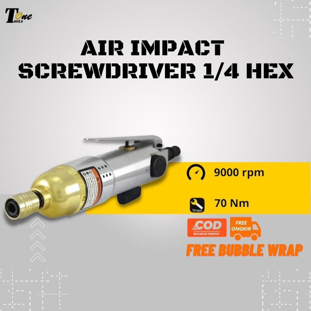 Jual ToolsOne Air Screwdriver Impact Obeng Angin 1/4 Hex | Shopee Indonesia