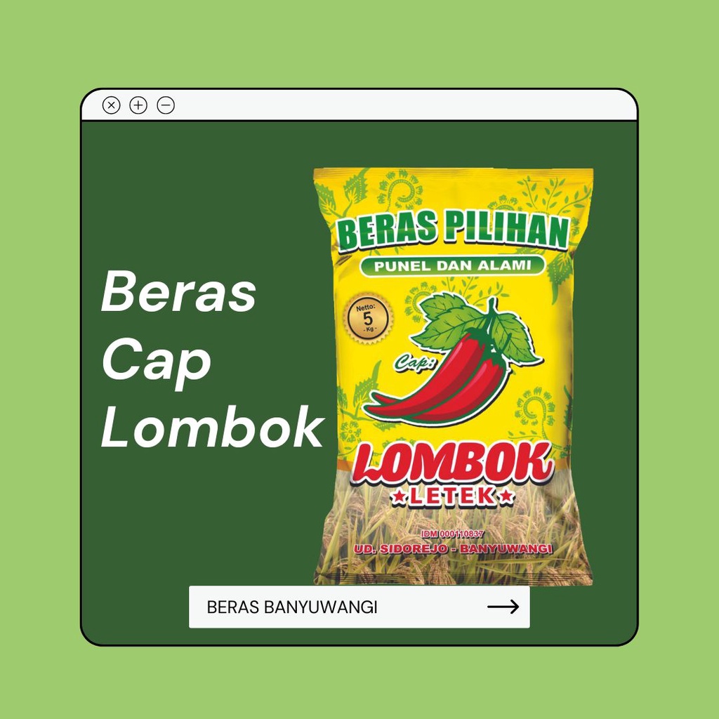 Jual Beras Cap Lombok 5kg BANYUWANGI | Shopee Indonesia