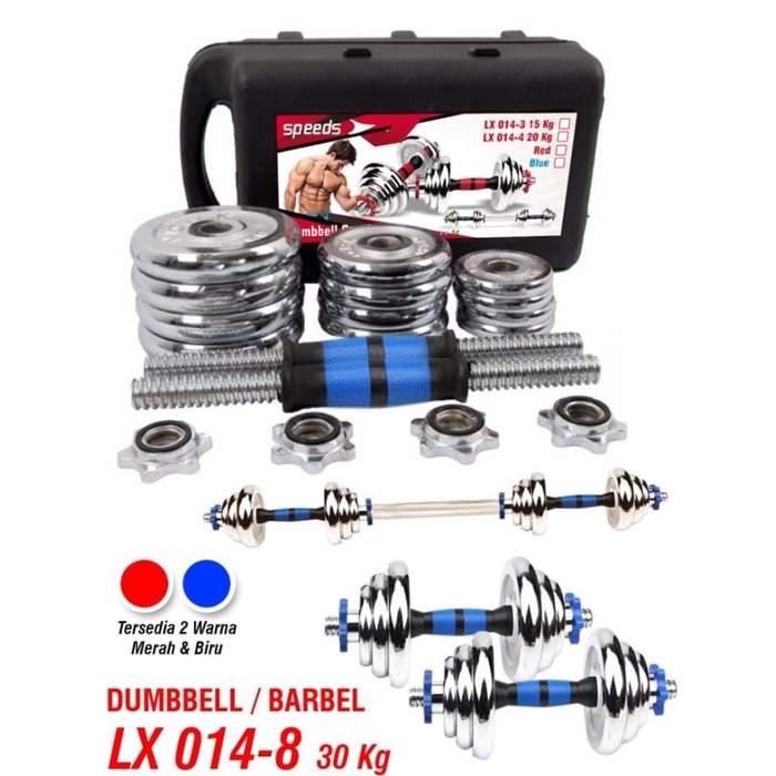 Jual Barbel Set Max 30kg Tiang Angkat Beban Besi 30 Kg 014-8 + Box | Shopee Indonesia