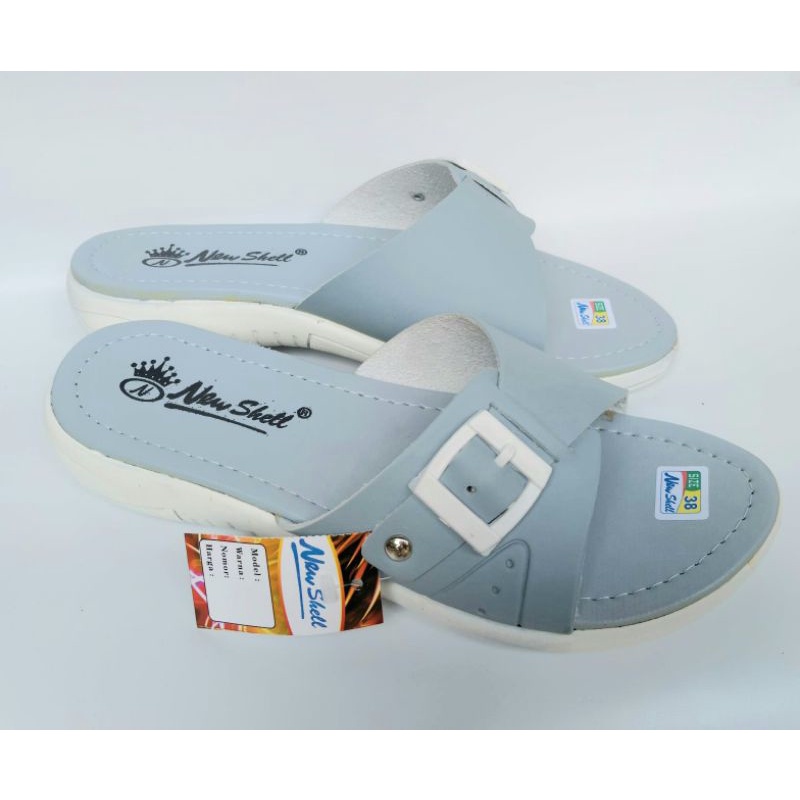 Jual Sendal Wanita Slip On Slide Kekinian Terbaru (SL-03-Biru muda ...