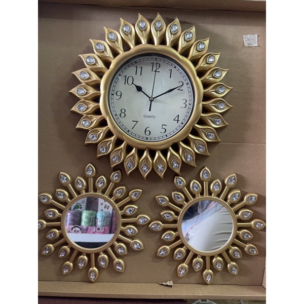 Jual JAM SET CERMIN JAM MINIMALIS JAM DINDING | Shopee Indonesia