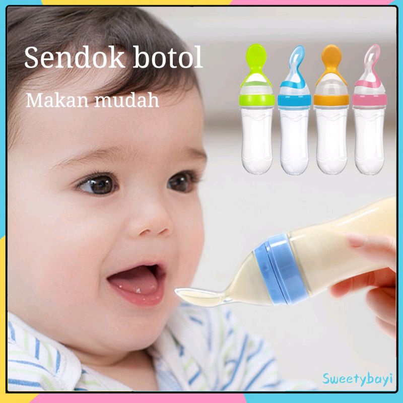 Jual BOTOL DOT SILICONE SENDOK MAKAN BAYI | Shopee Indonesia