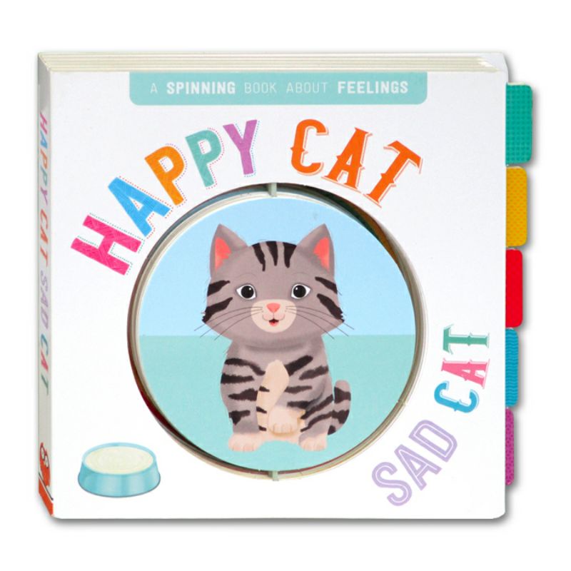Jual Happy Cat Sad Cat A Spinning Book About Feelings | Shopee Indonesia