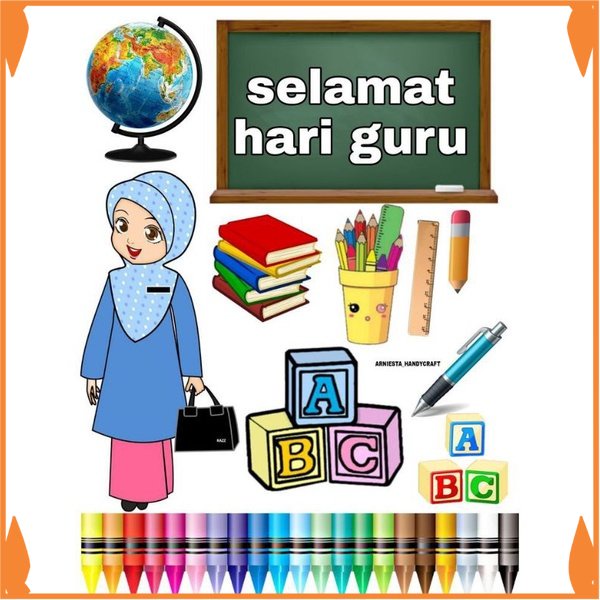 Jual Ready Topper cake hiasan tumpeng custom ucapan tema hari guru ...