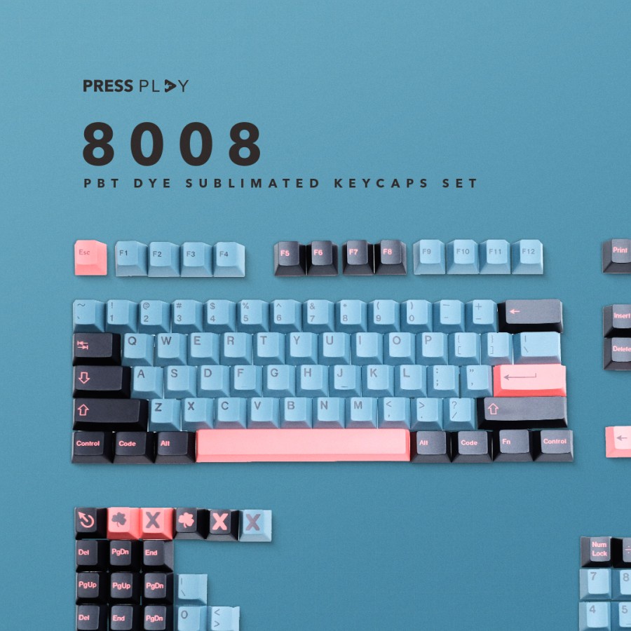 Jual 8008 PBT Dye Sub Sublimated Keycaps Keycap Set | Shopee Indonesia