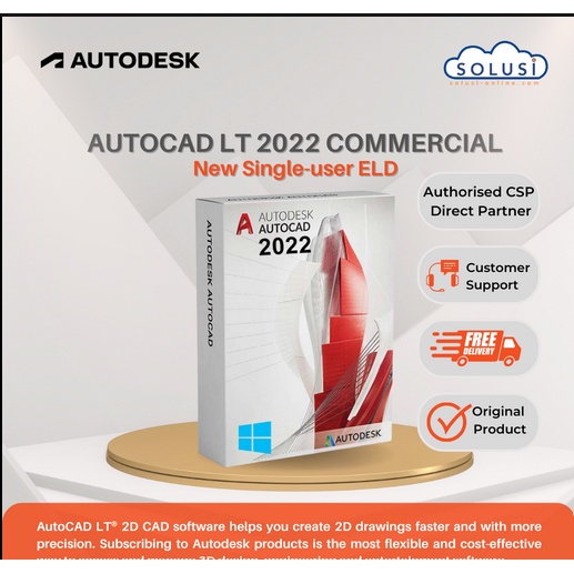 Jual AutoCAD LT 2022 Commercial New Single-user ELD sofware | Shopee ...