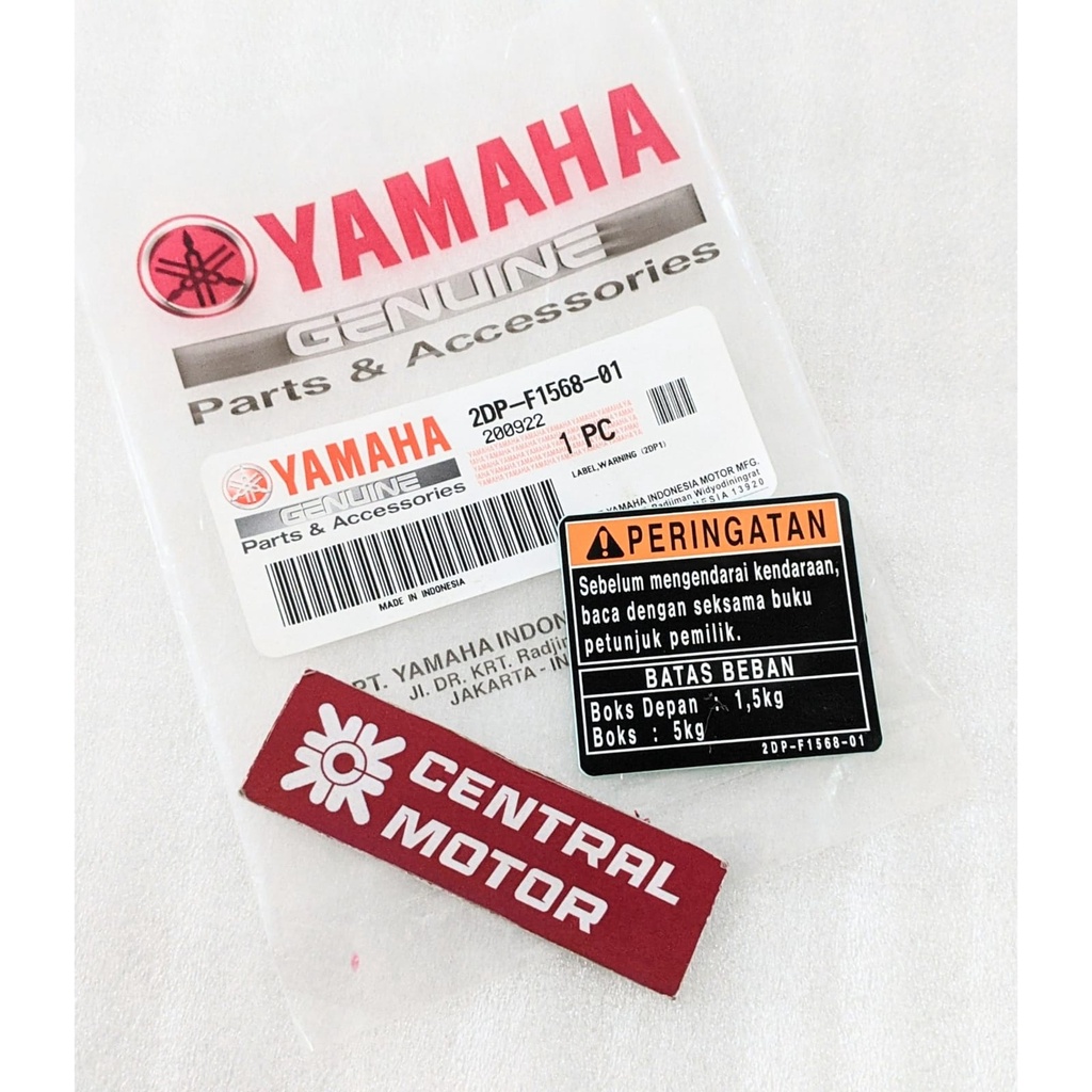 Jual STIKER STICKER EMBLEM WARNING DEK N MAX NMAX 155 VVA ORIGINAL ASLI ...