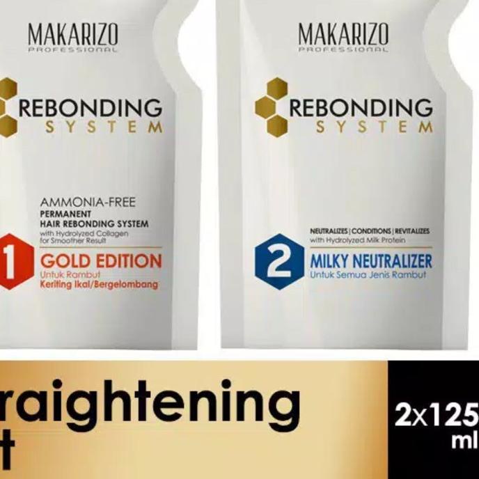 Jual Makarizo Profesional Rebonding System Kit:/Step1 & Step2 125ml ...