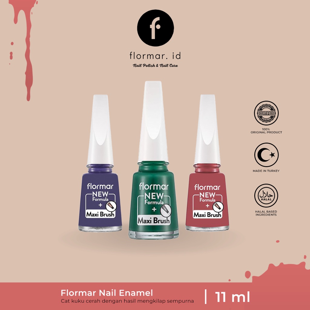 Jual Kutek Flormar Nail Enamel Glossy (320-048-425-012-246-305-310-412 ...
