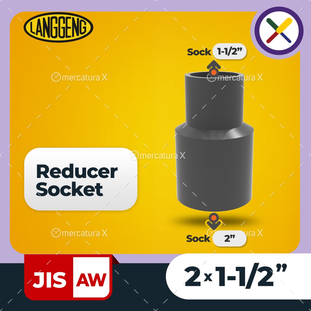 Jual Reducer Socket JIS-AW 2x1-1/2" - Fitting PVC | Shopee Indonesia