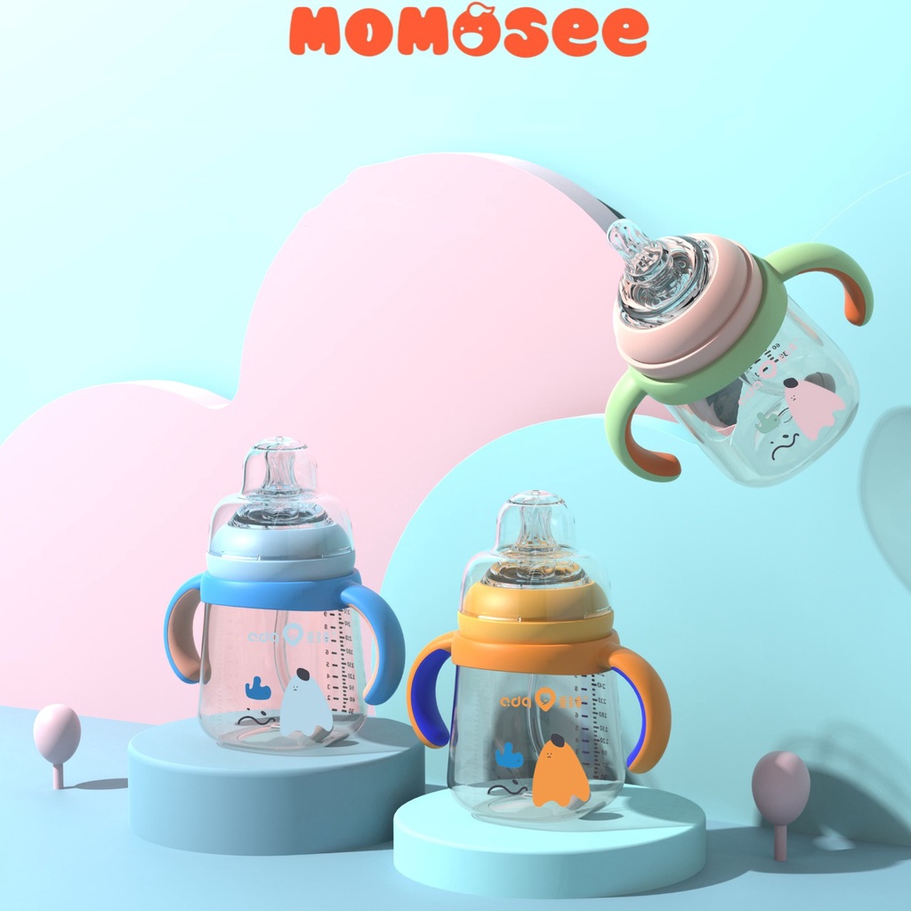 Jual Momosee 3in1 Botol Susu Bayi PPSU Wide Neck Free Gift Box Botol ...