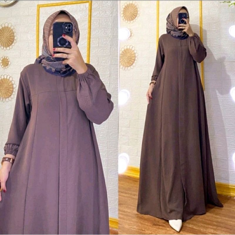 Jual Dress maryam/gamis crinkle airflow premium size M L XL XXL LD 100 ...
