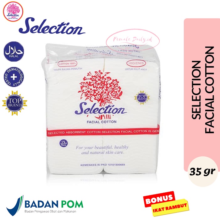 Jual Kapas Selection Facial Cotton Round Kapas Tipis Toner Pembersih ...
