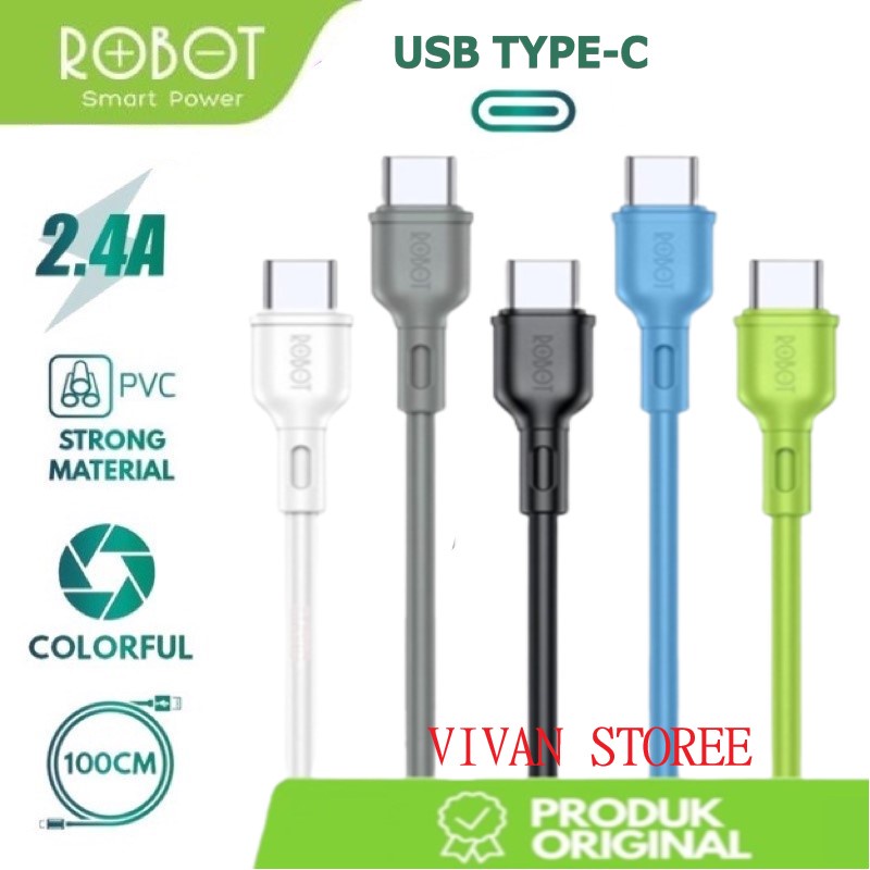 Jual Robot Kabel Data RBC100S Data Cable Type-C Fast Charging 2.4A ...