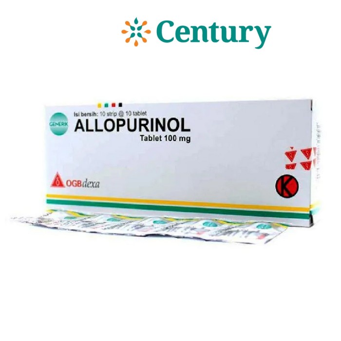 Jual ALLUPURINOL 100MG 1 STRIP ISI 10 TABLET / ASAM URAT | Shopee Indonesia
