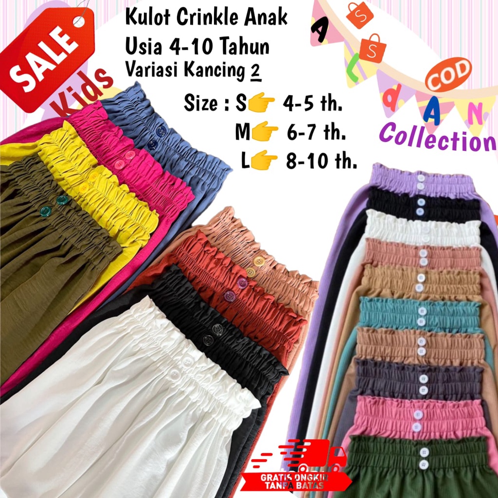 Jual Celana Kulot Crinkle Aerflow Anak Perempuan Usia 4-16 Tahun ... Jual Celana Kulot Crinkle Aerflow Anak Perempuan Usia 4-16 Tahun ...