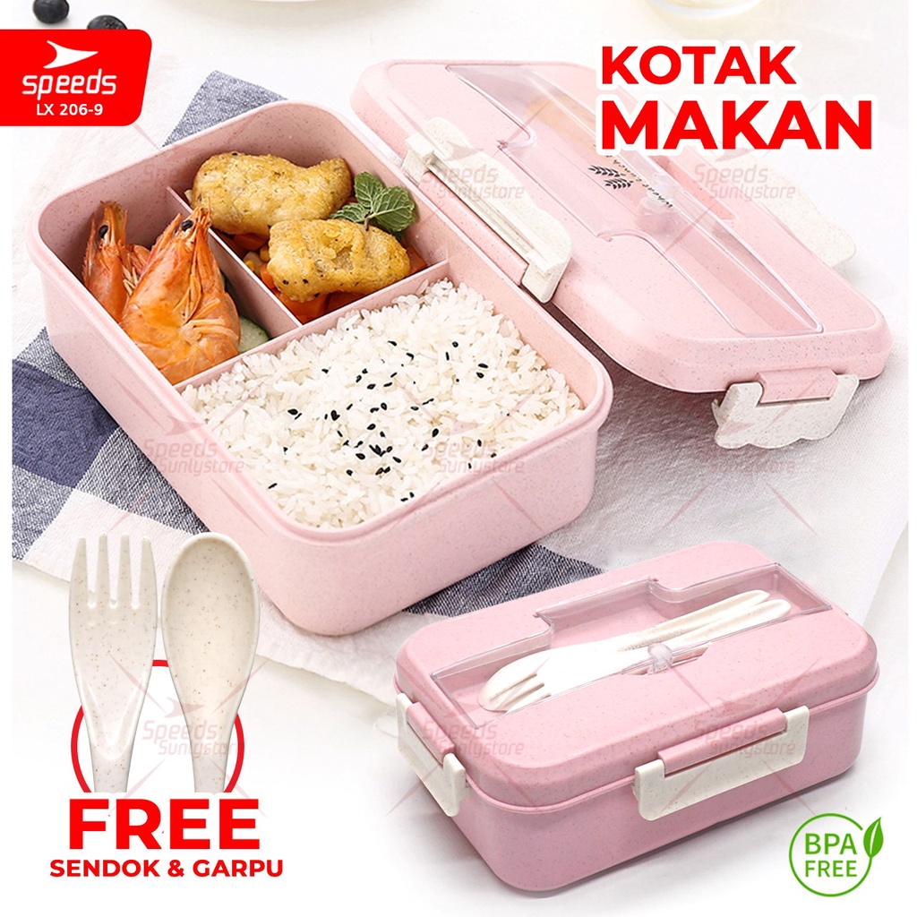 Jual SPEEDS Kotak Makan Tempat Makan Lunch Box 1 Set Tempat Bekal Anak 206-9 | Shopee Indonesia
