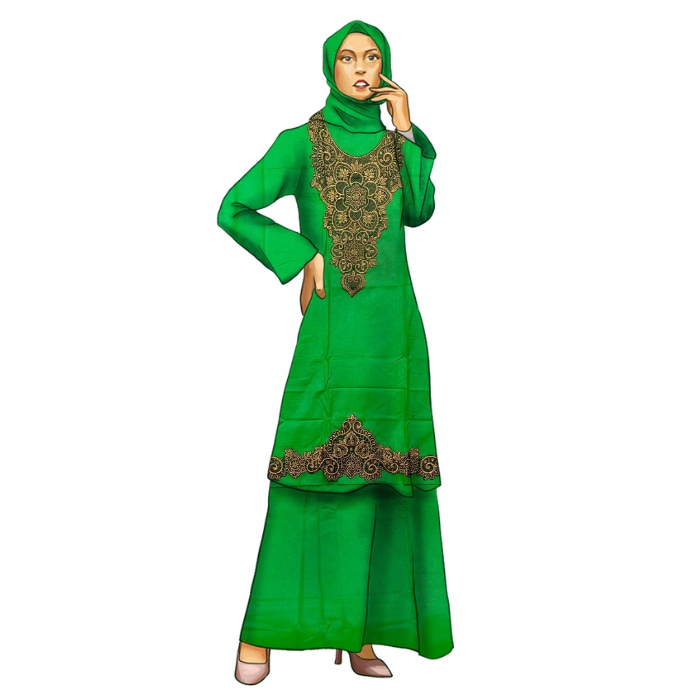 Jual Sircinta Bahan Baju Kurung KPKO 019 | Motif Lotus bySC | Shopee ...