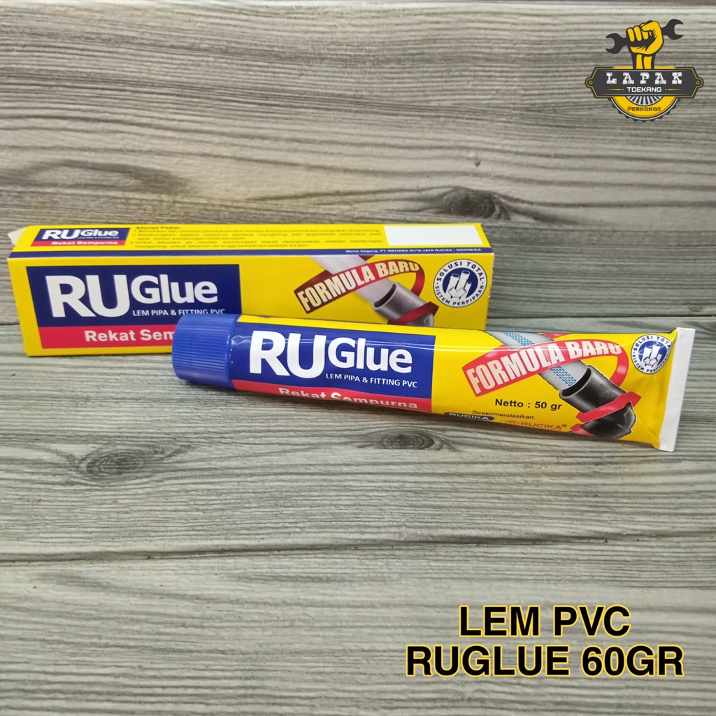 Jual Lem RUGlue TUBE Pasta 50 gram untuk Pipa Paralon PVC TRUGlue ...