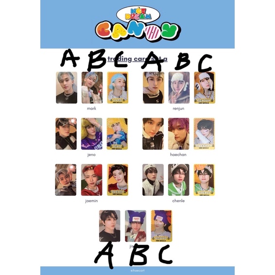 Jual PO PC PHOTOCARD TRADING CARD SET A CANDY JENO JAEMIN JISUNG CHENLE ...