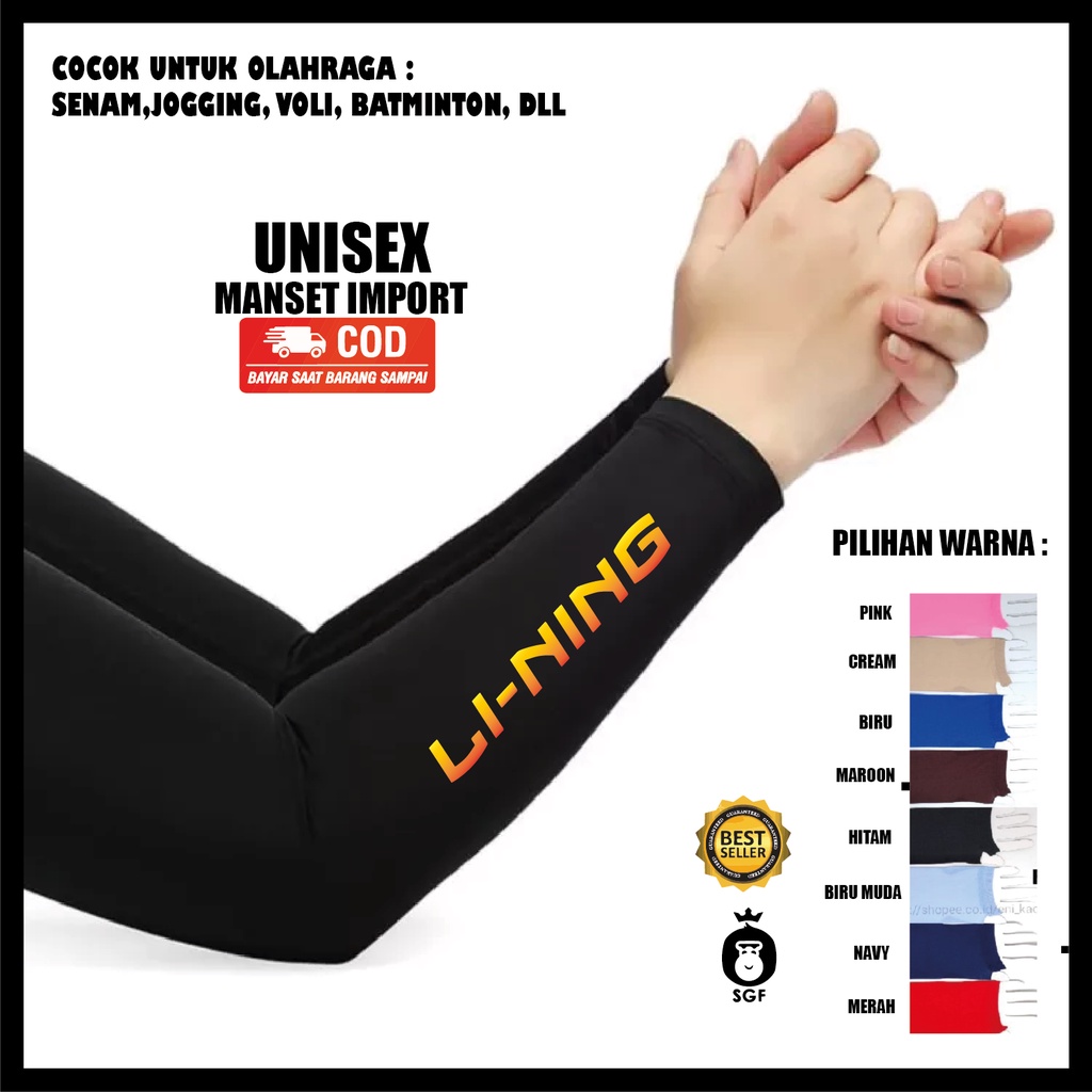 Jual Manset tangan lining 5 / ArmSleeve / Pelindung Tangan / manset ...