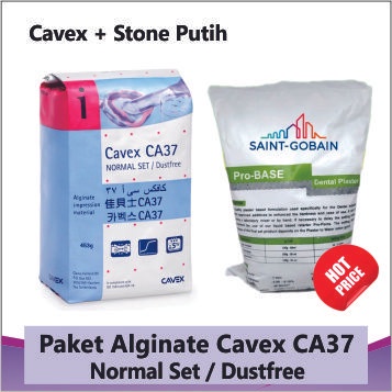 Jual Paket Alginate Cavex CA37 dan Gips Stone Pro Base Putih | Shopee ...
