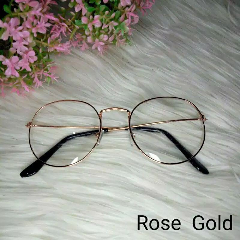 Jual Kacamata Pria Wanita Artis atau Kaca Mata Retro Vintage Keren Oval Metal COD Kaca Mata ...