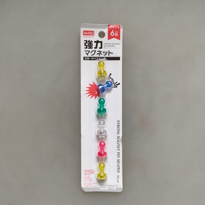 Jual daiso magnet papan tulis pin shaped model pin isi 6 firaza1906 ...