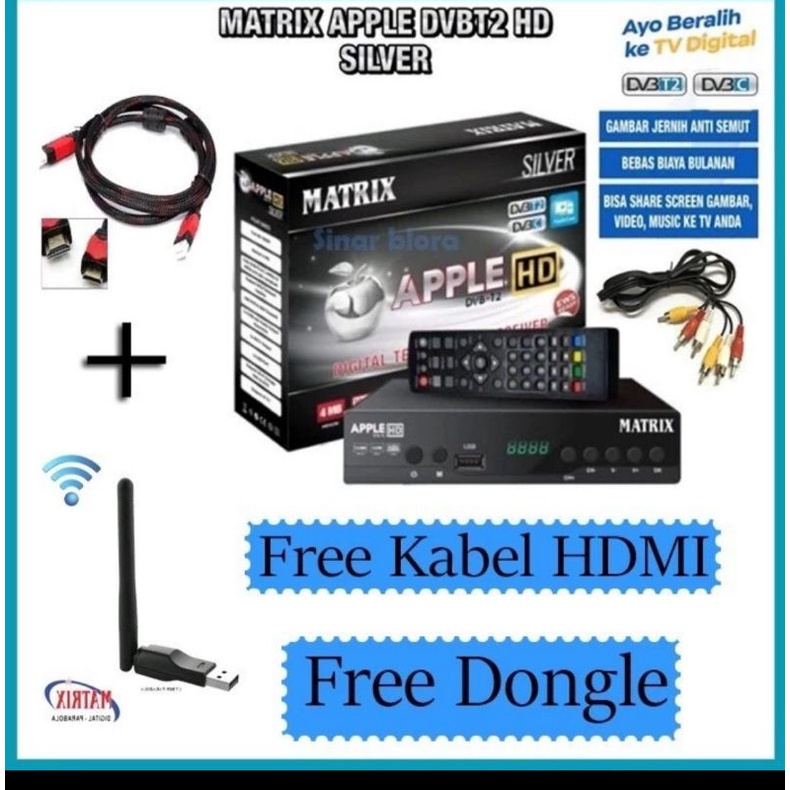 Jual Matrix Set Top Box Stb Tv Digital Matrix Apple Silver Dvb T2 PLUS ...